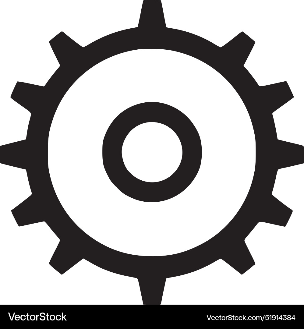 Gear - minimalist and simple silhouette Royalty Free Vector