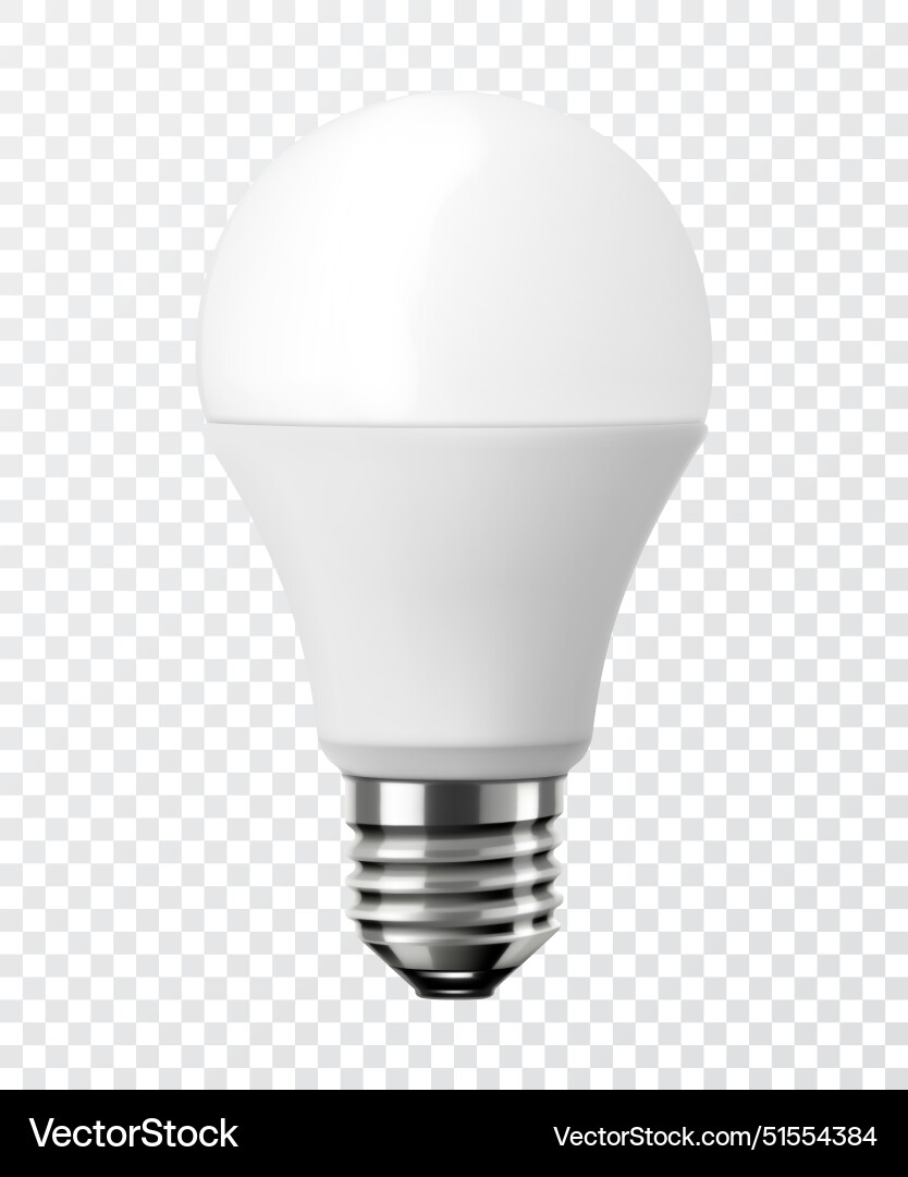 Led light emitting diode energy saving bulb Vector Image