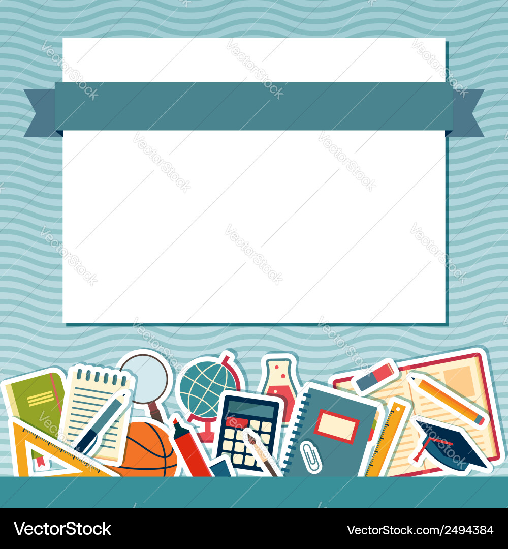 School background with place for text Royalty Free Vector