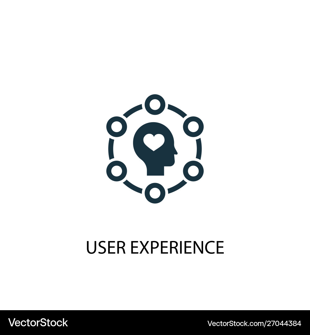 User experience icon simple element Royalty Free Vector