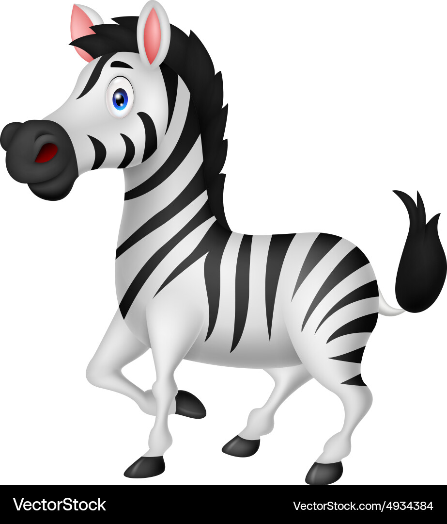 Zebra cartoon Royalty Free Vector Image - VectorStock