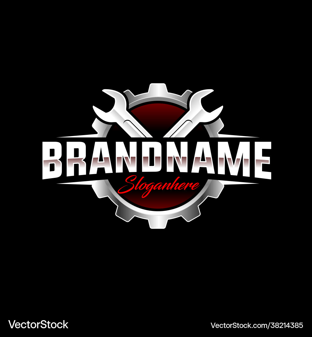 Auto service logo template Royalty Free Vector Image