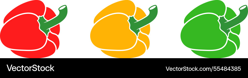 Bell pepper Royalty Free Vector Image - VectorStock