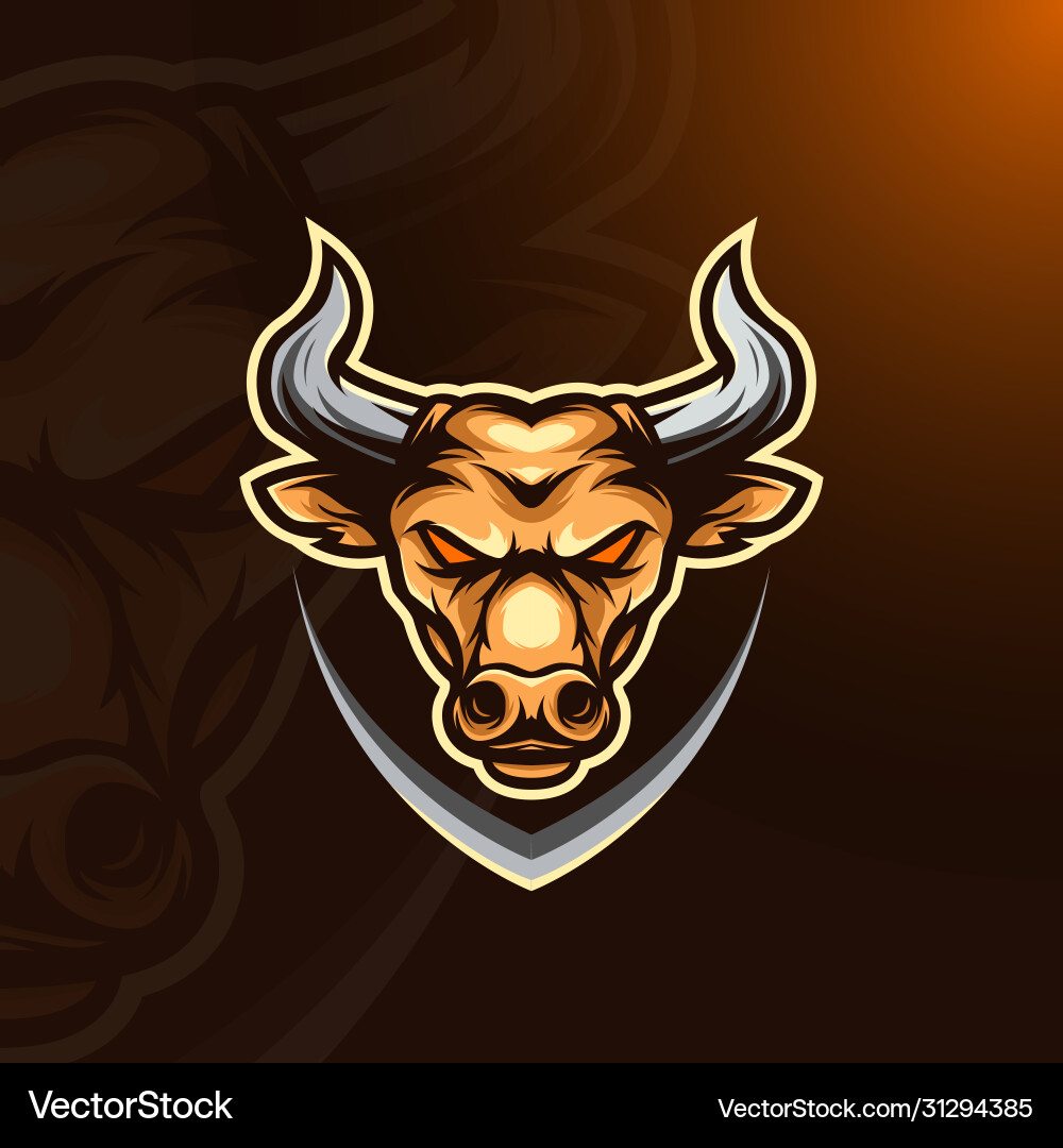 Bull logo Royalty Free Vector Image - VectorStock
