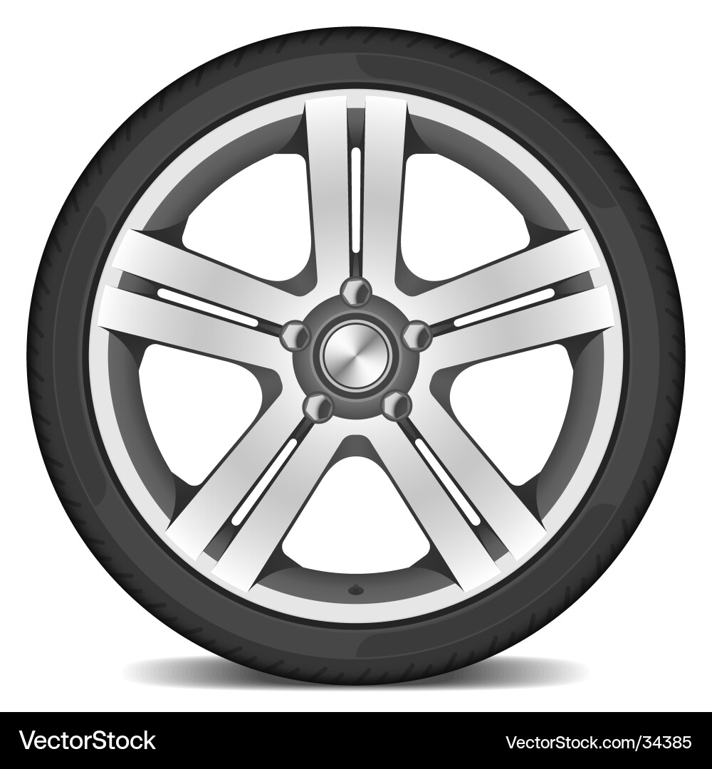 Car Wheel Detail Royalty Free Vector Image - VectorStock