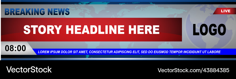 Live Broadcasting Title Stream Royalty Free Vector Image