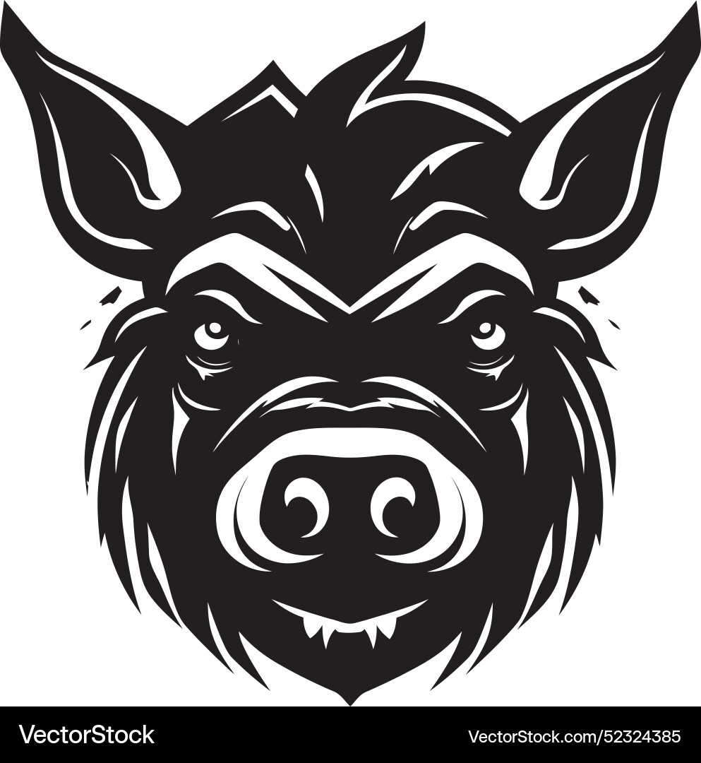Midnight monochrome dark piggy splendor bla Vector Image