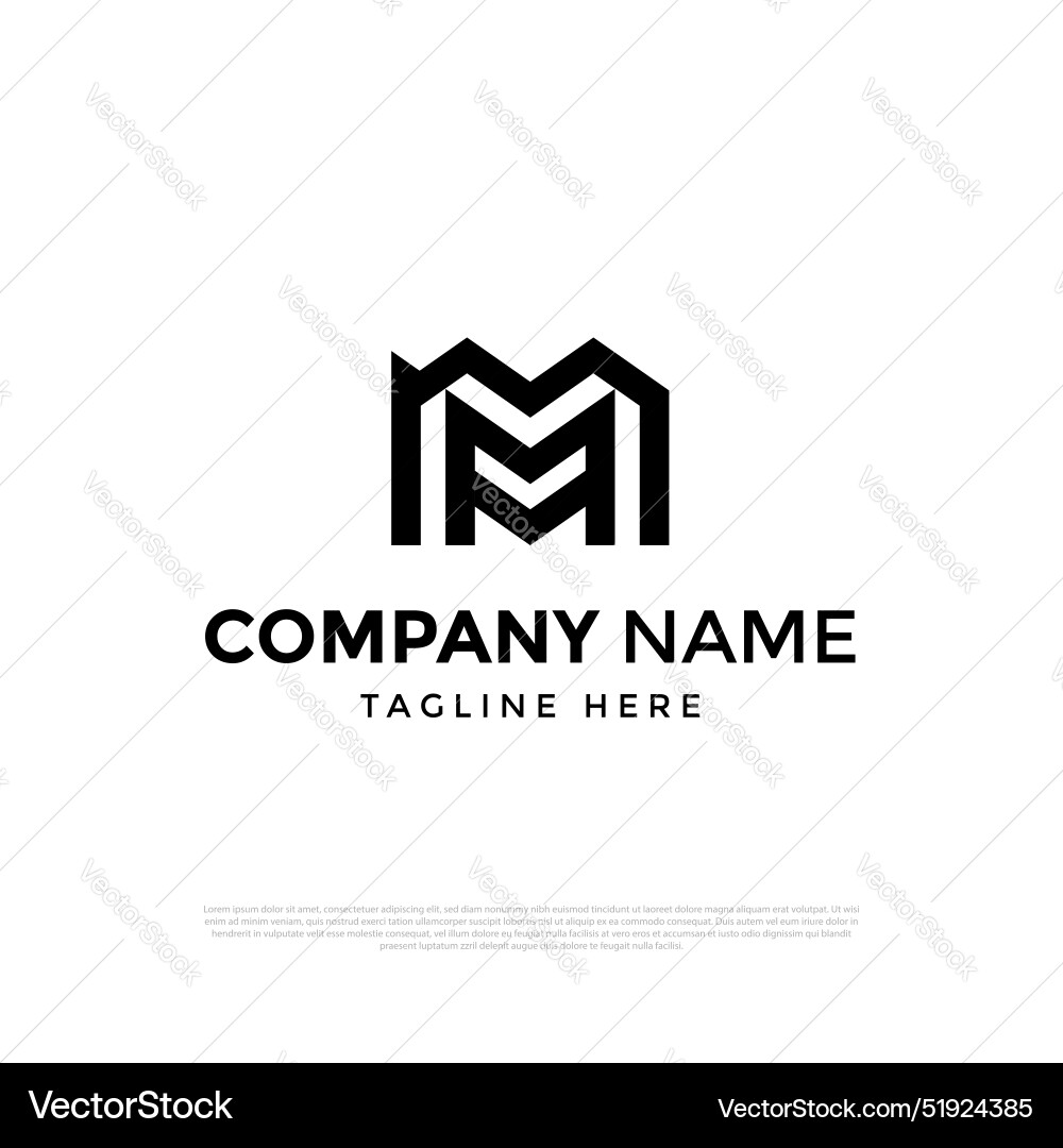 Minimalist letter m house logo design template Vector Image