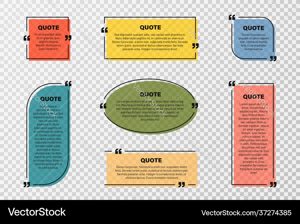 Quote Text Box Frames Royalty Free Vector Image