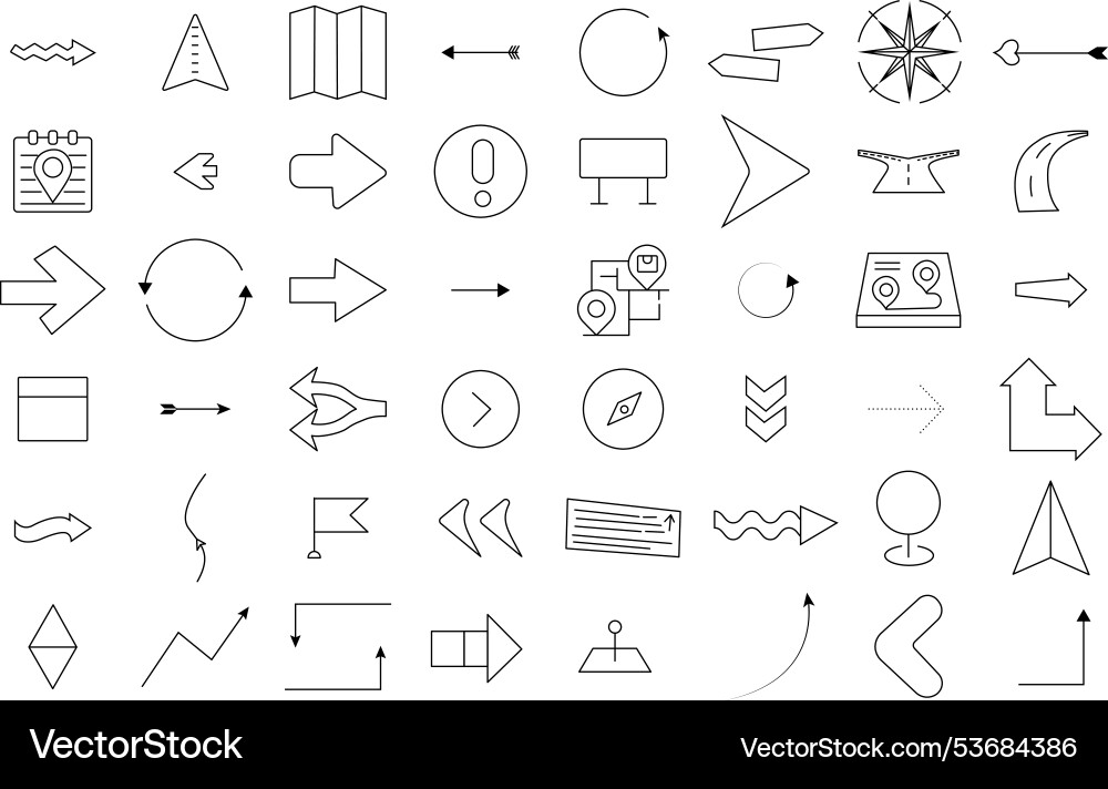 Arrow direction Royalty Free Vector Image - VectorStock