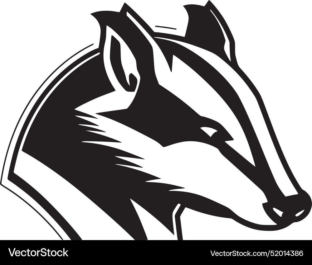 Badger - minimalist and simple silhouette Vector Image