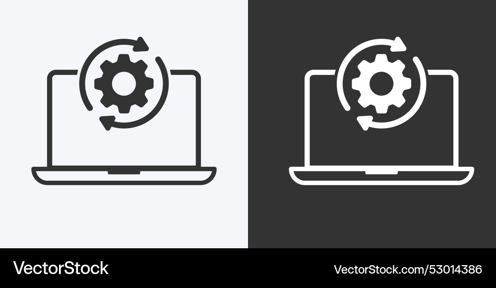 Update icon and upgrade system flat isolated Vector Image
