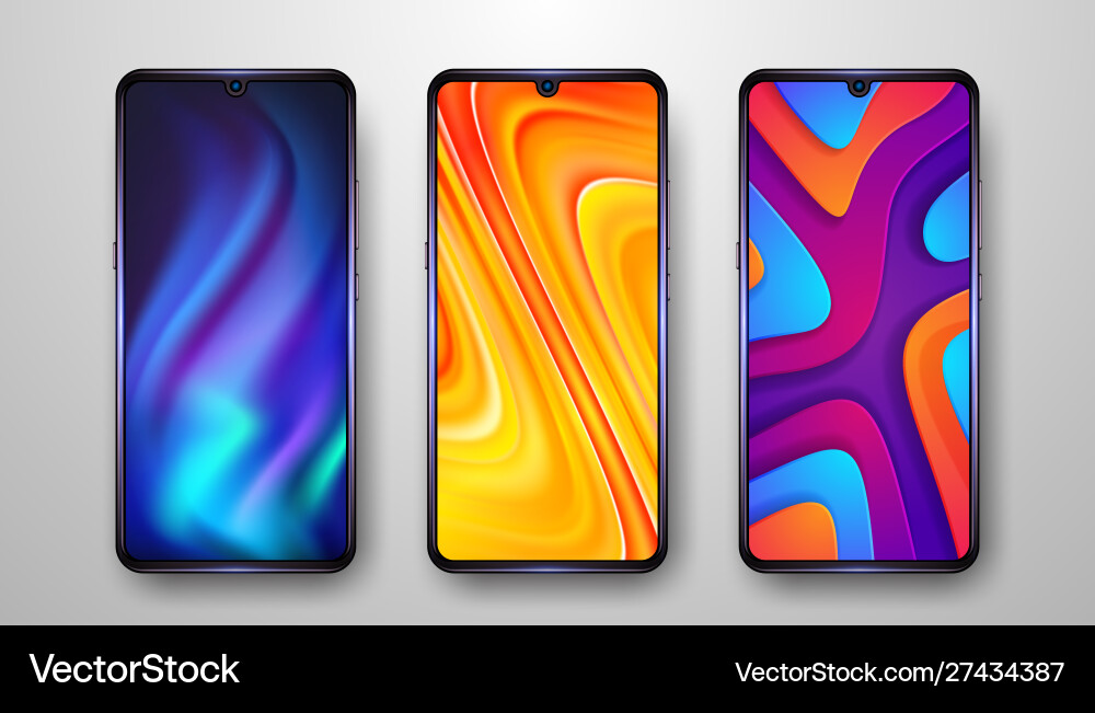 Abstract modern mobile phone screen wallpaper Vector Image