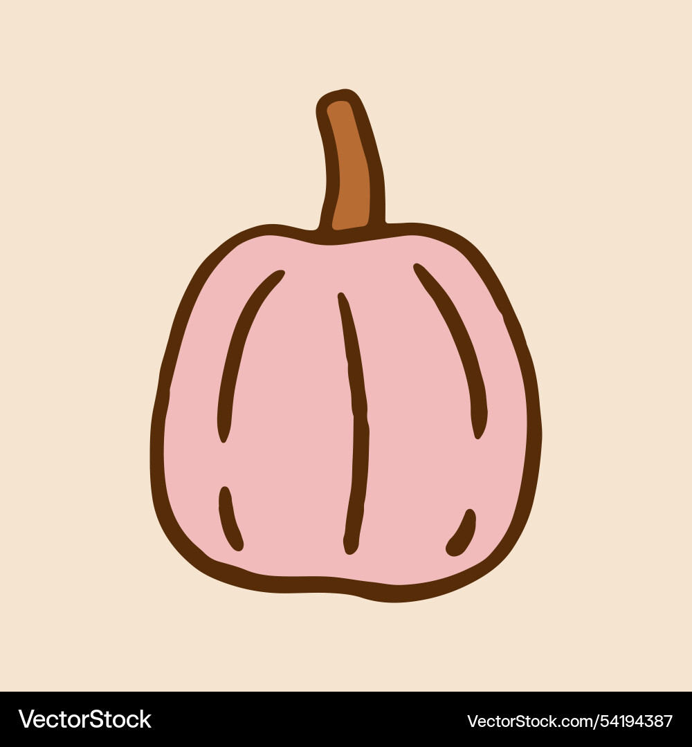 Cute pumpkin Royalty Free Vector Image - VectorStock