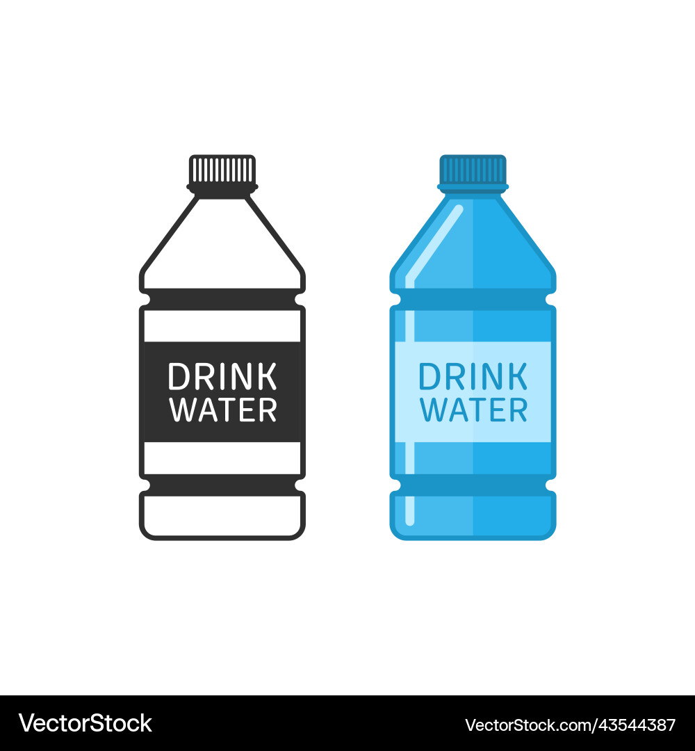 Drink water bottle Royalty Free Vector Image - VectorStock