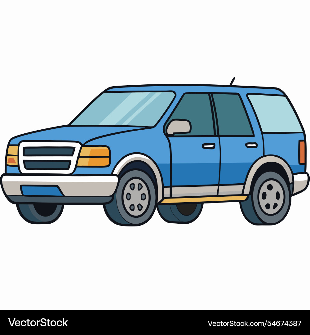 Ford car flat design Royalty Free Vector Image