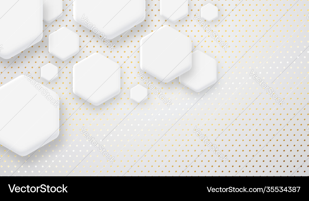 Luxury White Gold Geometric Background Royalty Free Vector