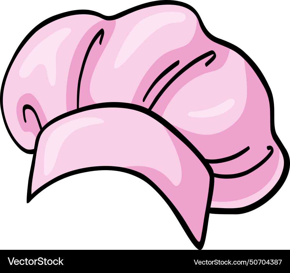 Pink chef hat cap Royalty Free Vector Image - VectorStock