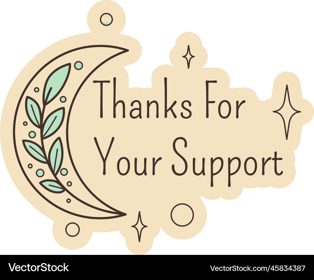 Thank you for support client appreciation banner Vector Image