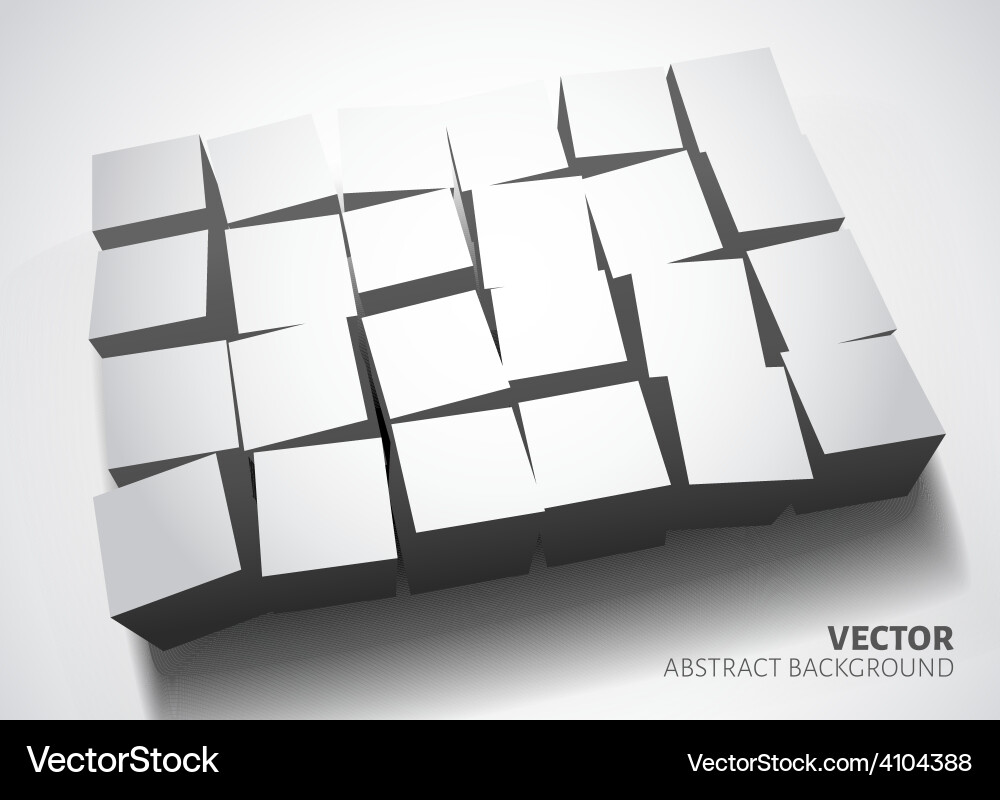 3d cubes design background Royalty Free Vector Image