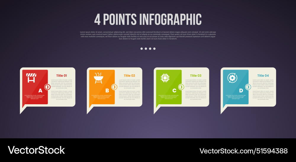 4 points or step process infographic Royalty Free Vector