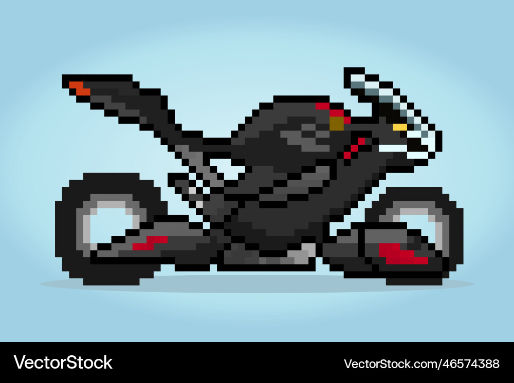 Motorbike Pixel Vector Images (over 150)