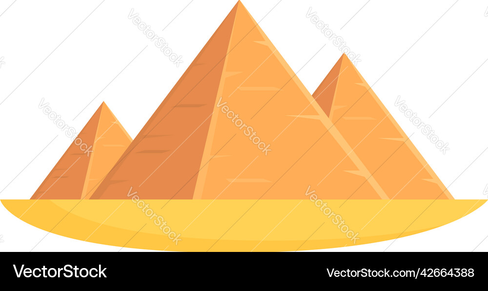 Pyramids icon cartoon egypt pyramid Royalty Free Vector