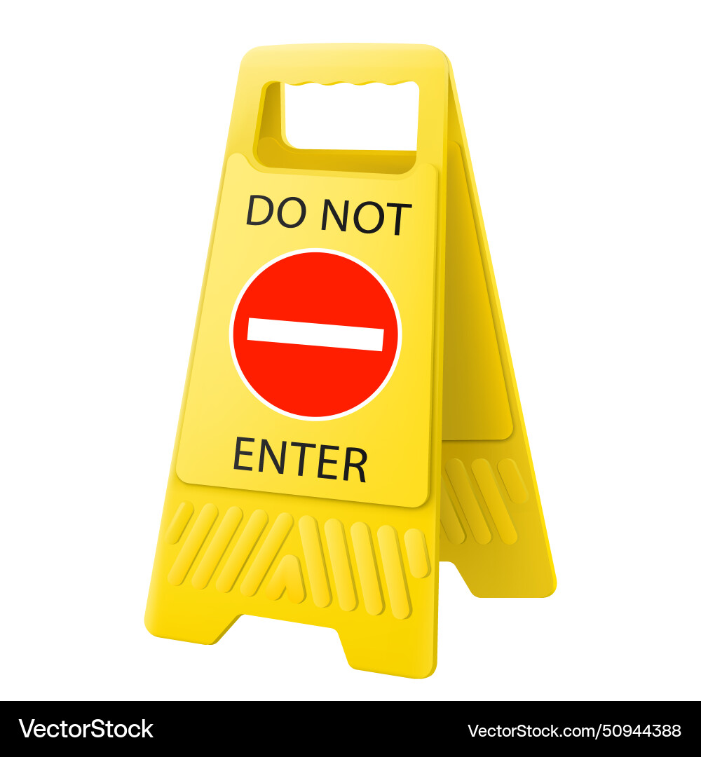Red sign do not enter isolated warning Royalty Free Vector