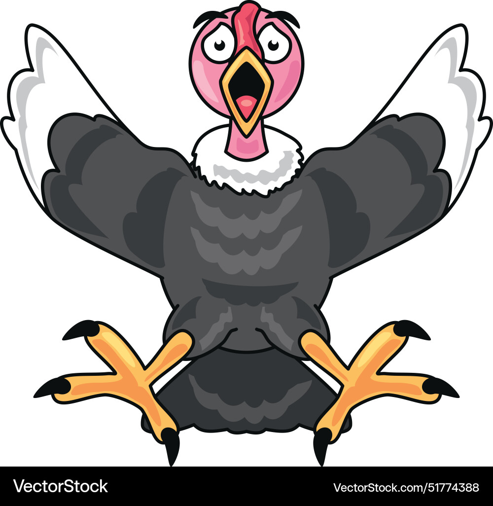 Surprised andean condor cartoon Royalty Free Vector Image