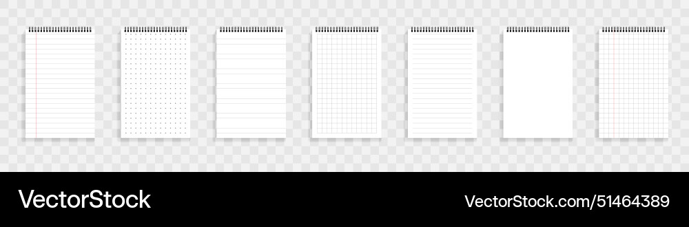 Blank notebook or organizer set of template paper Vector Image