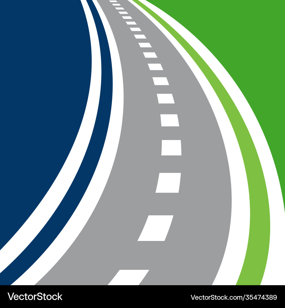Direction logo combination roadway Royalty Free Vector Image