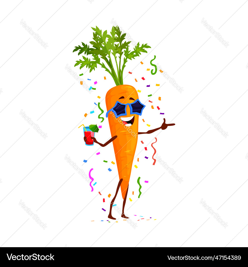 Happy Carrot Birthday Party Royalty Free Vector Image
