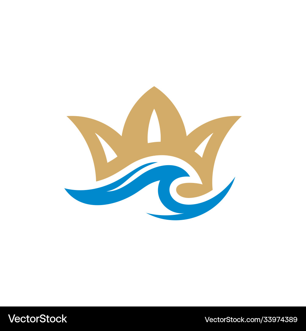 Ocean king logo Royalty Free Vector Image - VectorStock