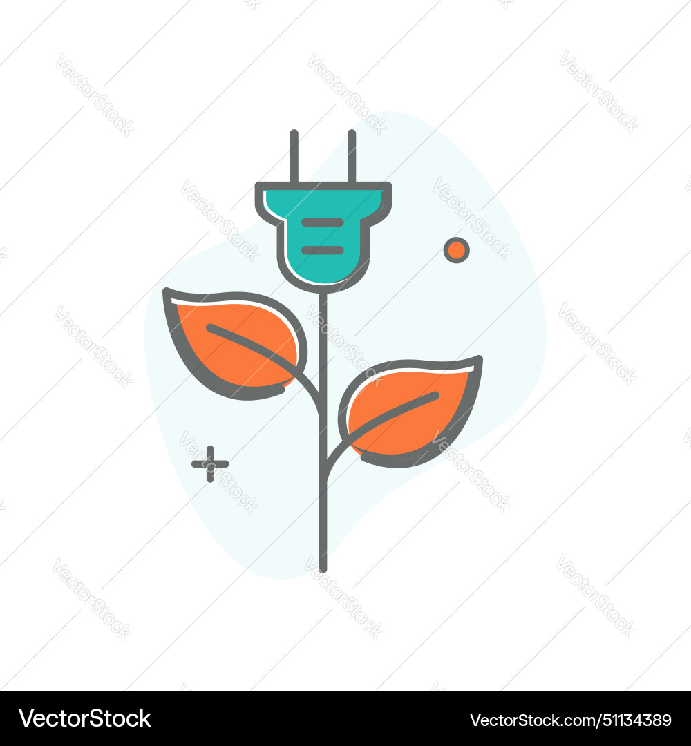 Renewable green energy sources icon design Vector Image
