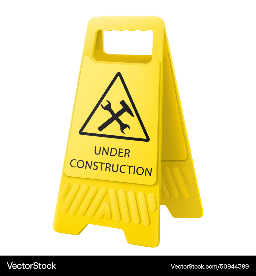 Under construction sign Royalty Free Vector Image