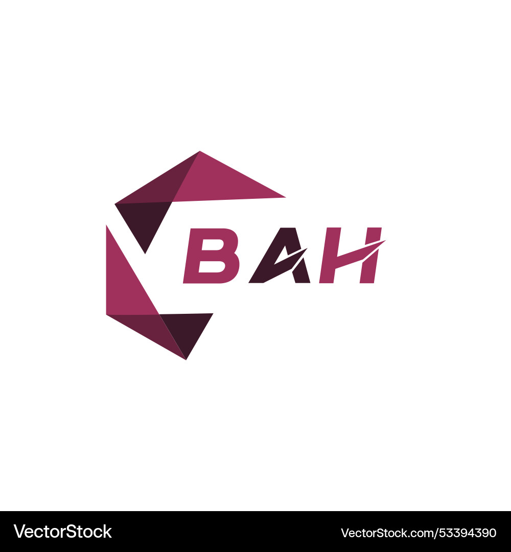 Bah creative minimalist letter logo unique Vector Image