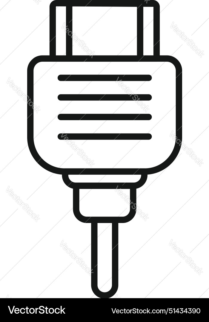 Black and white of power plug Royalty Free Vector Image