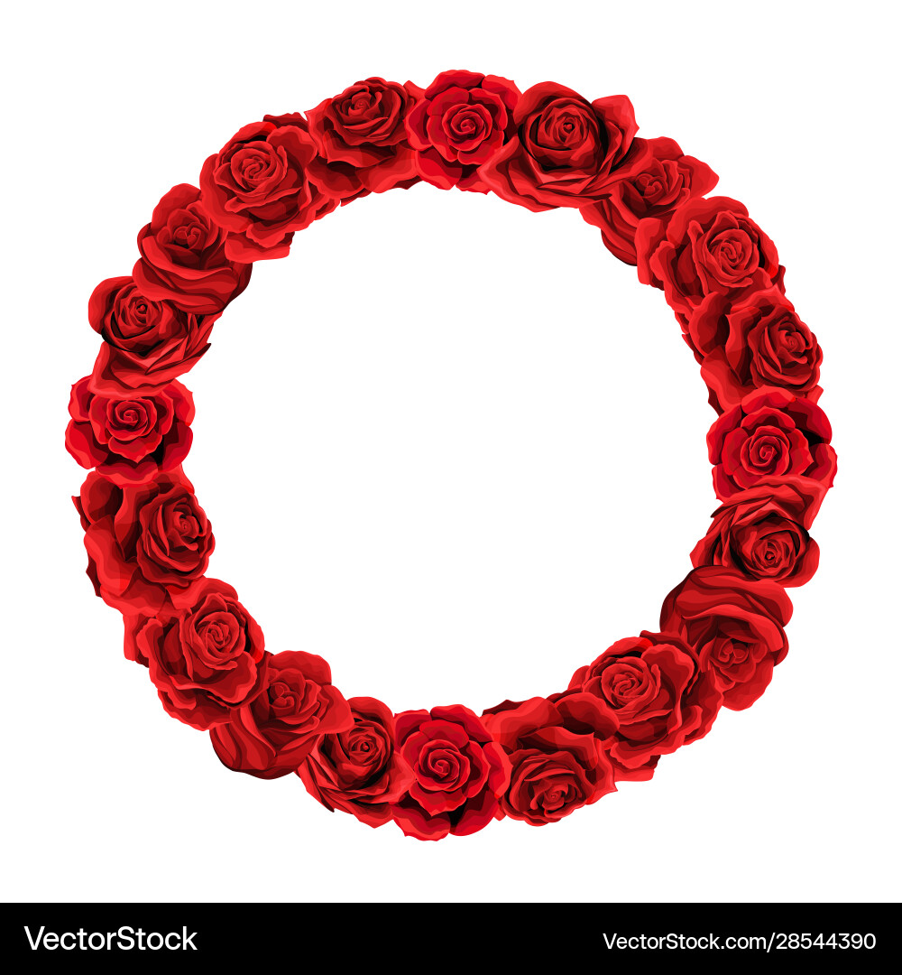 Vector Rose Circle Frame Vector - Infoupdate.org