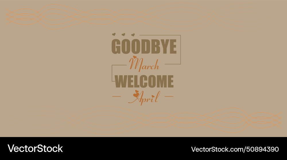 Transitioning from march to april Royalty Free Vector Image