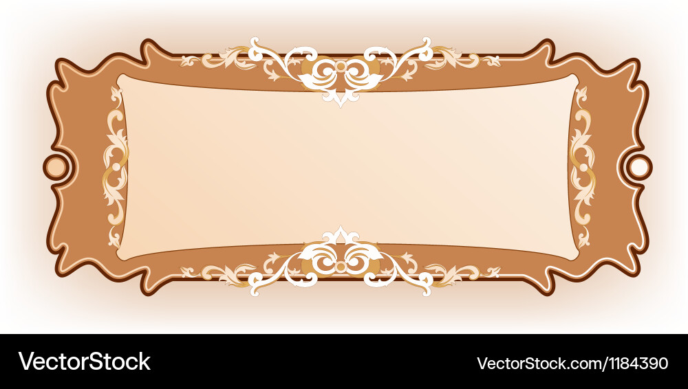 Vintage Frame Template Royalty Free Vector Image