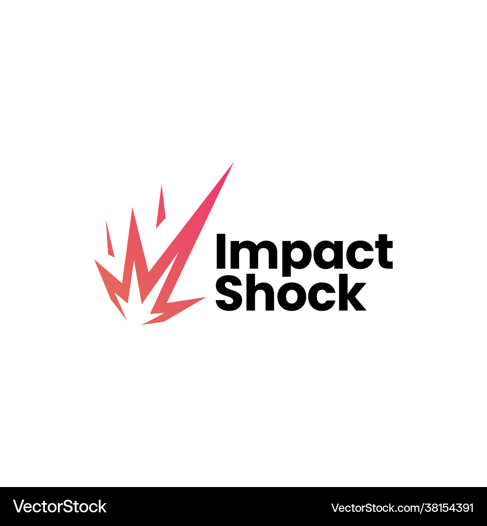 Impact shock meteor logo icon Royalty Free Vector Image
