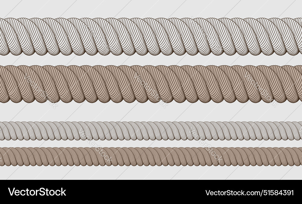 Seamless nautical ropes Royalty Free Vector Image