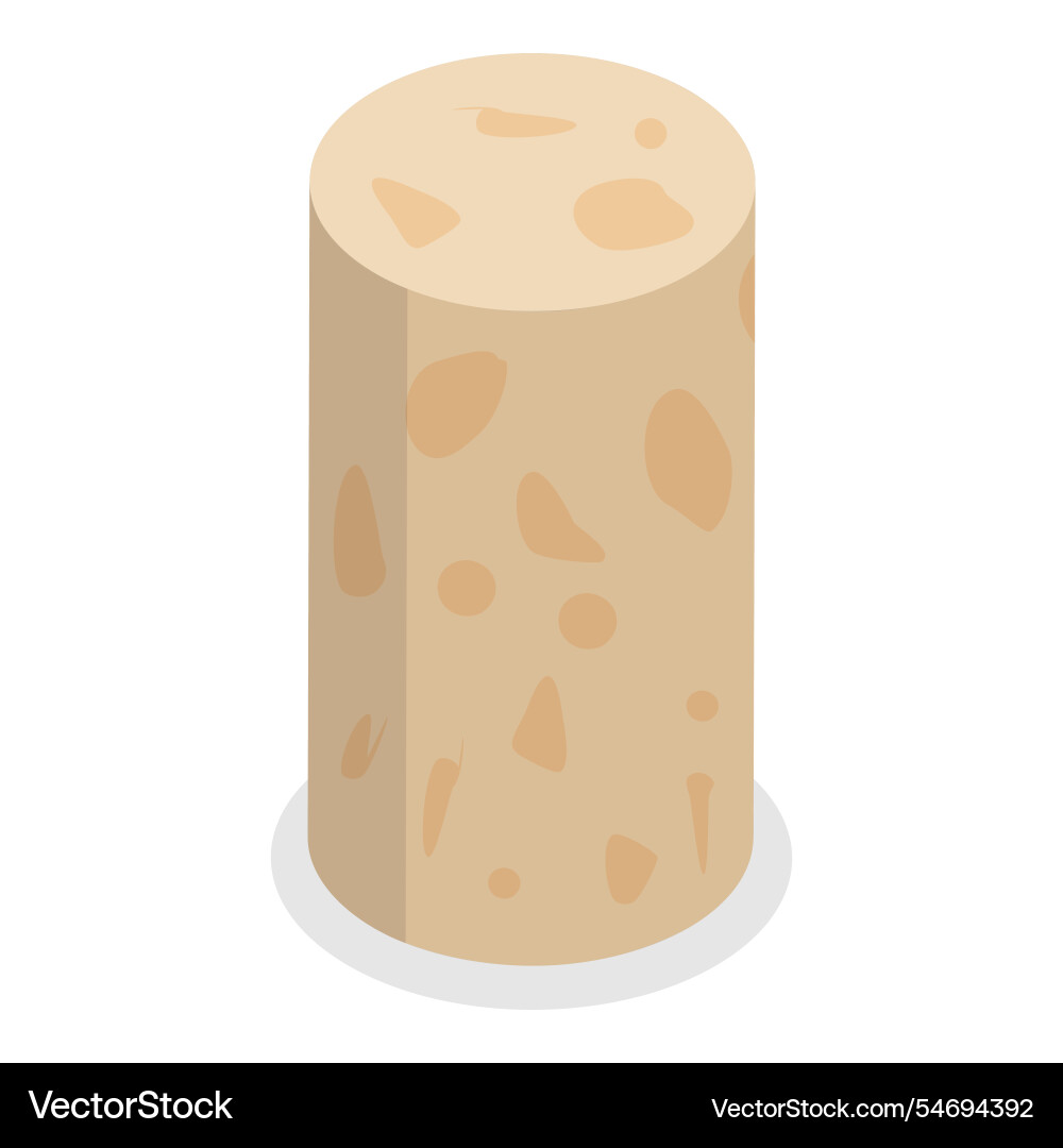 3d isometric flat set of wine corks item 1 Vector Image