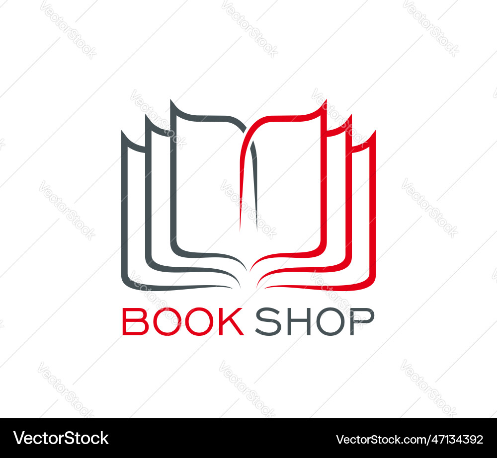 Book shop library store dictionary icon Royalty Free Vector