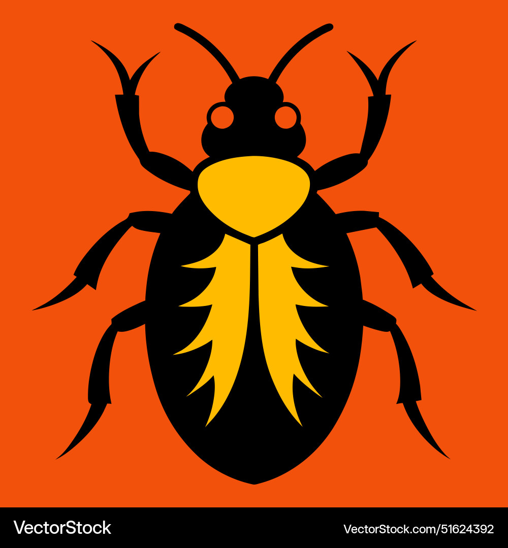 Burying beetle stands icon Royalty Free Vector Image