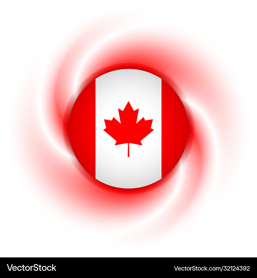 Canadian Maple Leaf Badge Royalty Free Vector Image