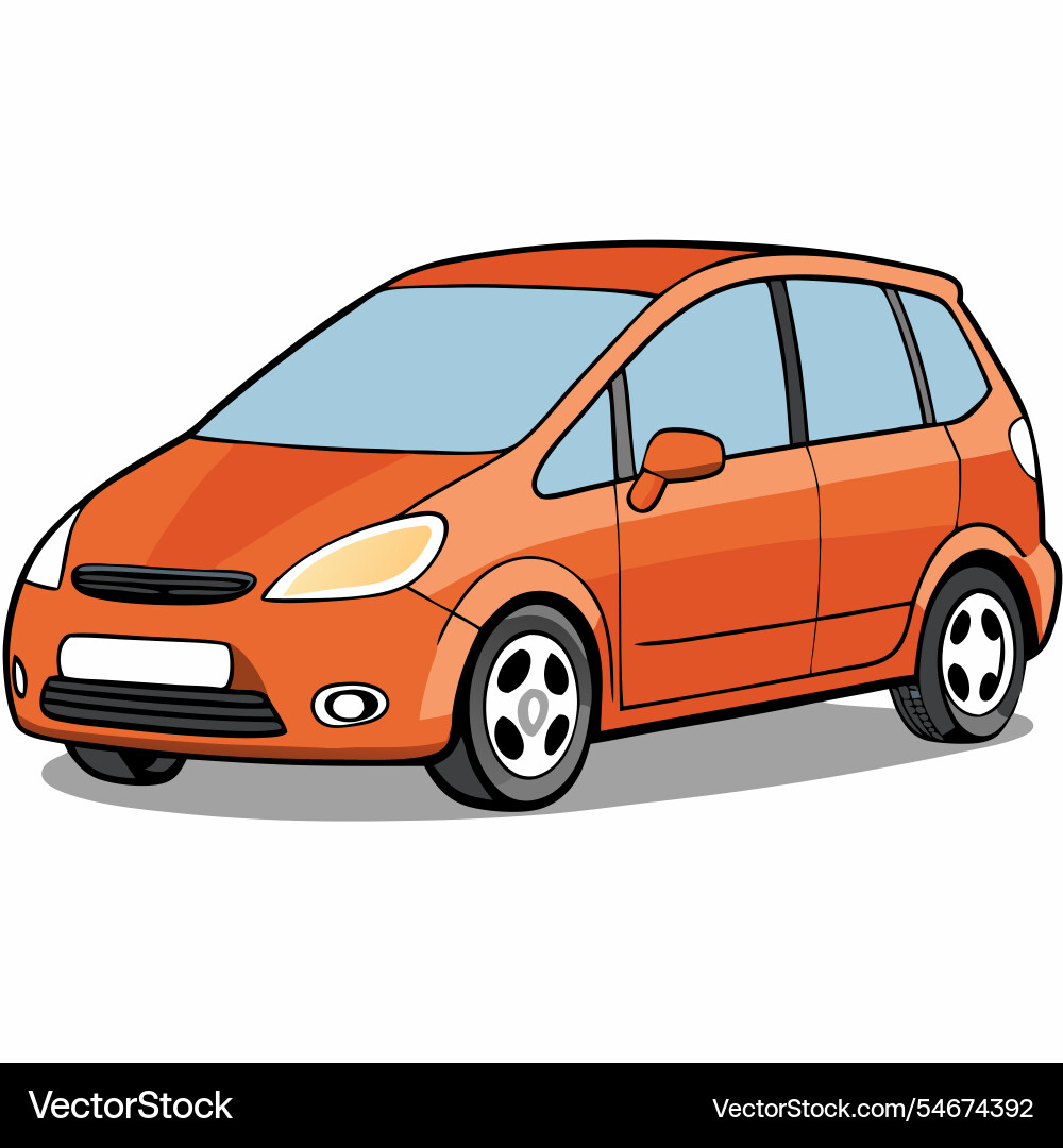 Ford car flat design Royalty Free Vector Image
