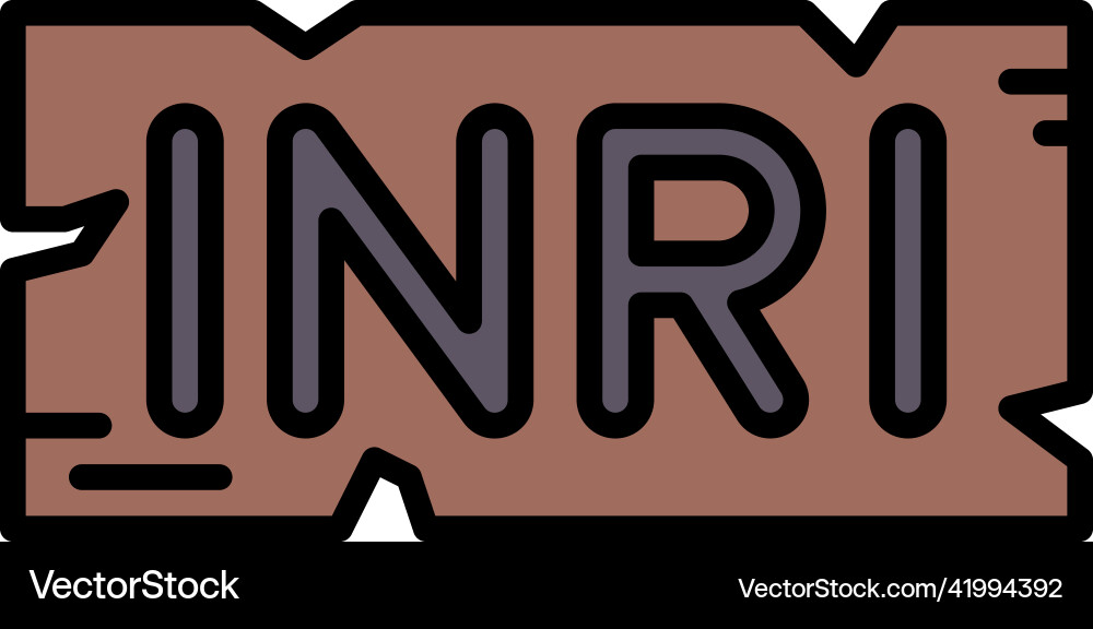 Inri sign icon holy week related Royalty Free Vector Image