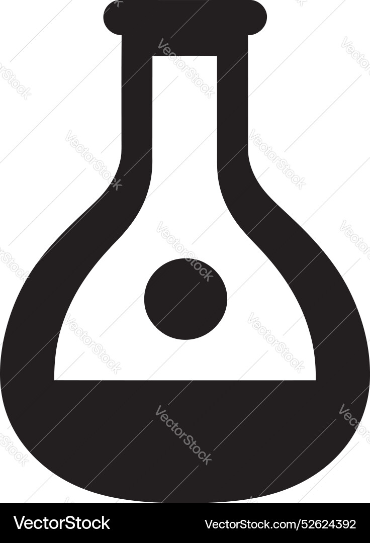 Scientific symphony erlenmeyer flask logo Vector Image