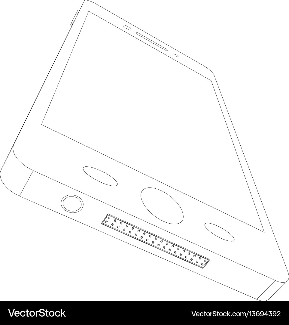 Smart phone sketch Royalty Free Vector Image - VectorStock